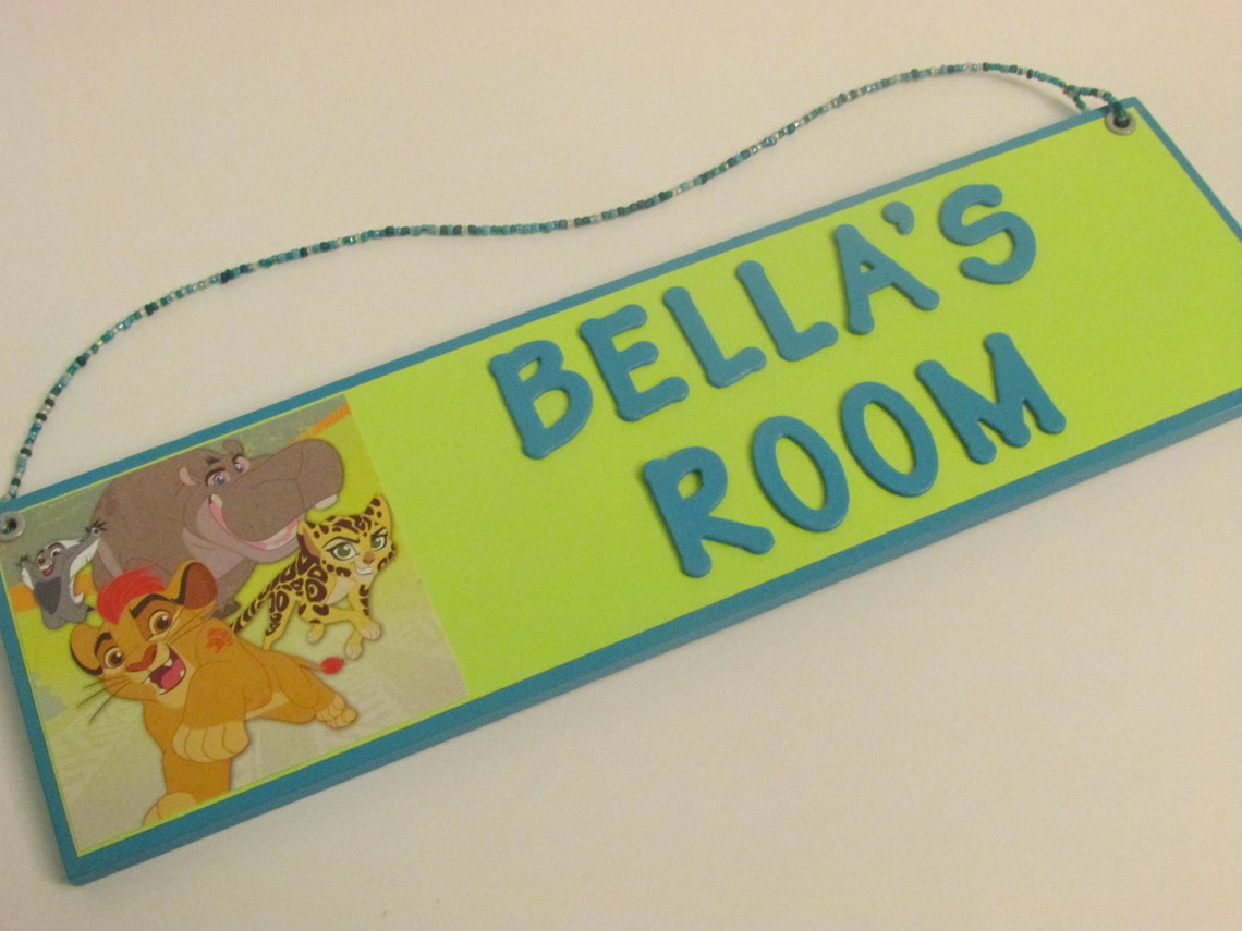The Lion Guard Personalized Room Decor Sign Lion King Room | Etsy