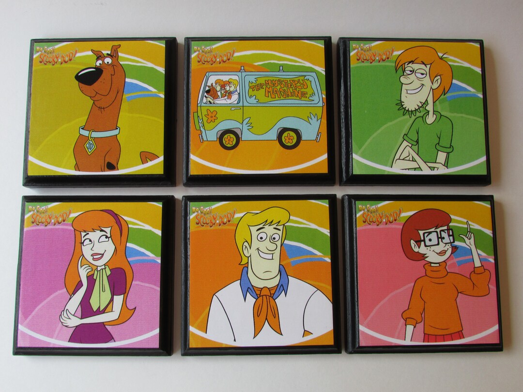 Scooby Doo & Gang Kids Room Wall Plaques Set of 6 Scooby Doo Room Decor ...