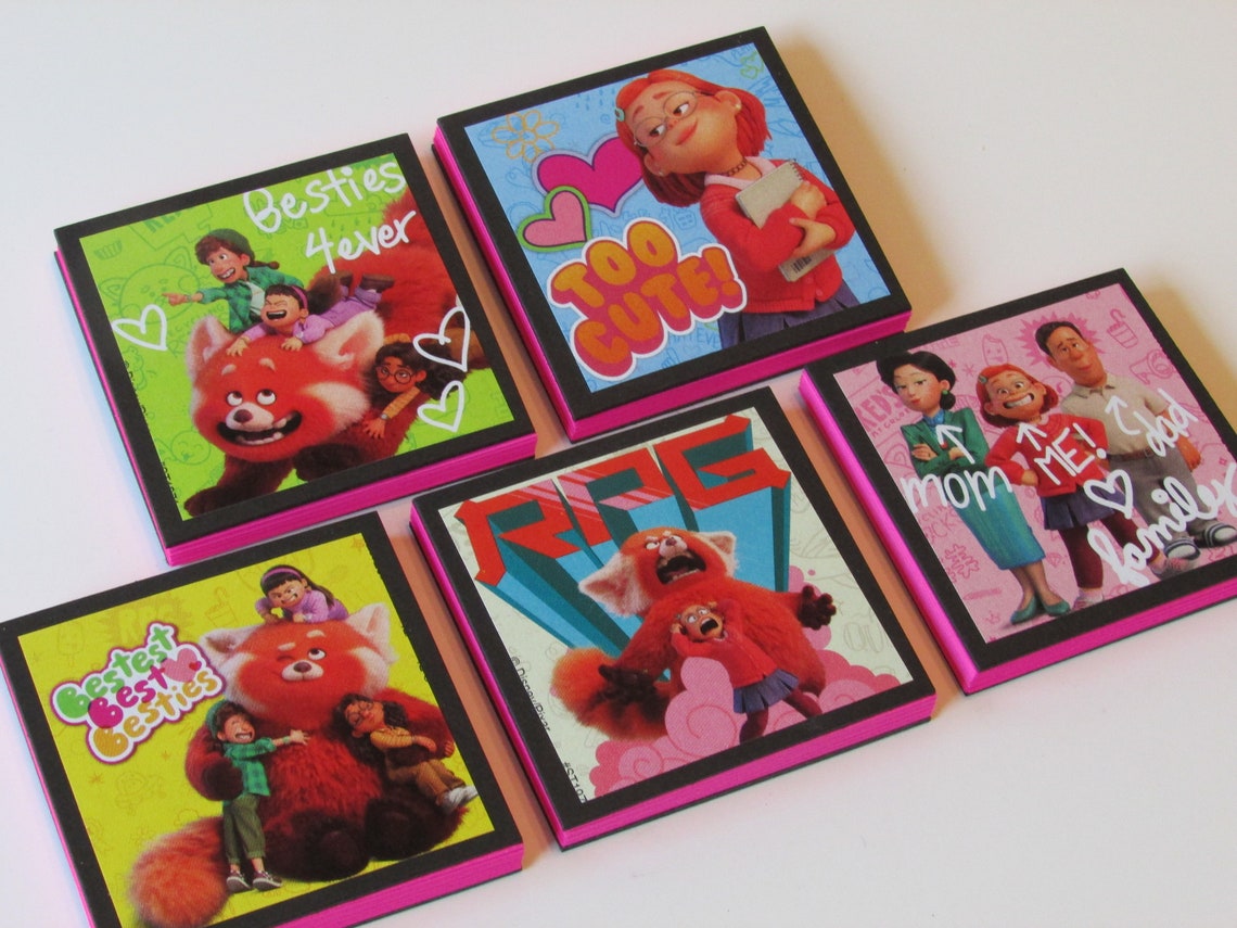 Turning Red Note Pads Set of 5 Excellent Party Favors | Etsy