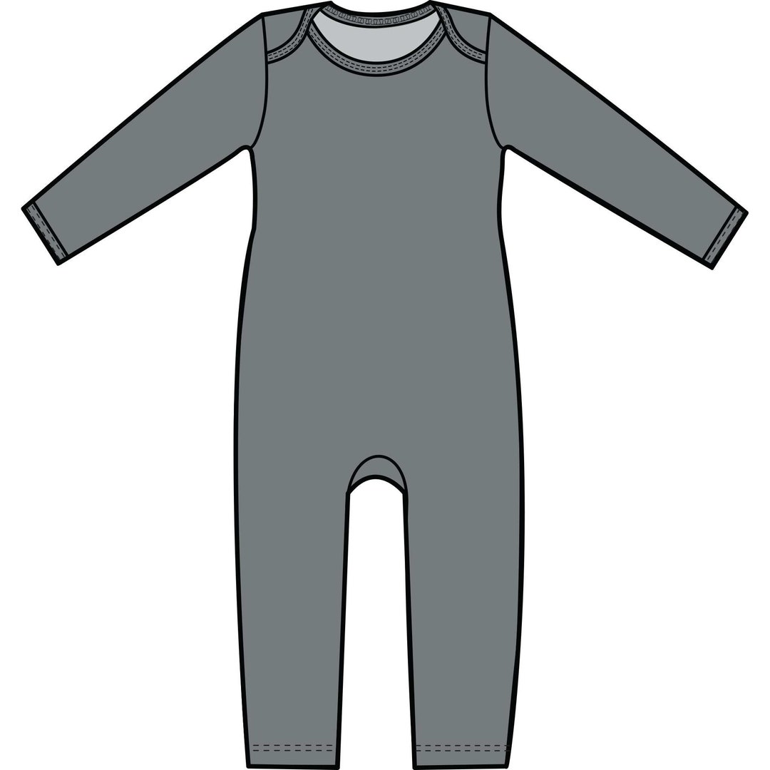 Moonees™ Infant Long Sleeved Gray Brushed Cotton Modal Knit Baby Union ...