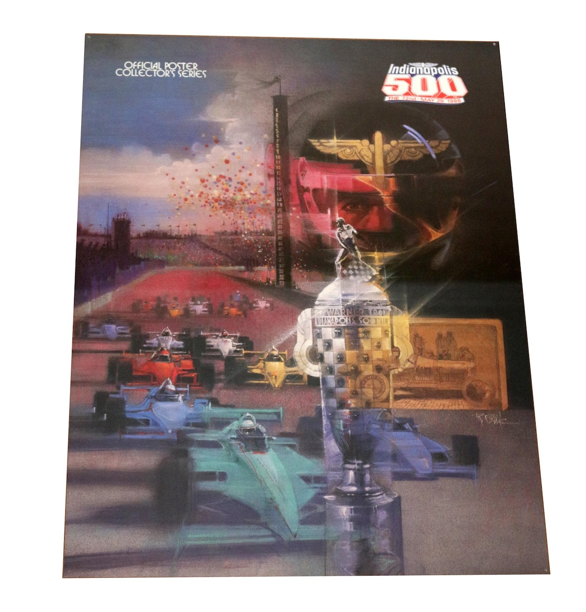 Indianapolis Indy 500 1988 Official Event Poster Oldsmobile Cutlass ...