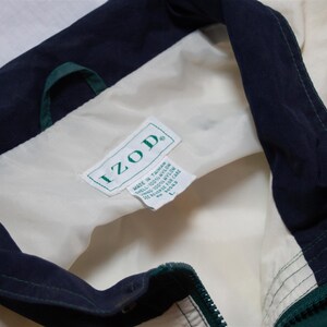 Vintage 1990s Izod Sport Green White Blue Color Block Spell Out Jacket ...