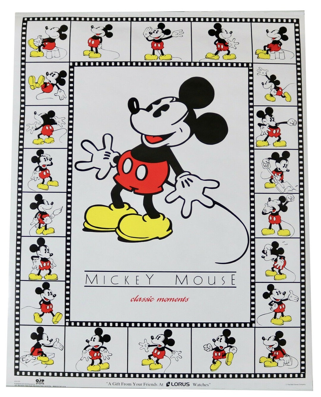 Old Timey Mickey Mouse Vintage Poster From Lorus Watches - Etsy