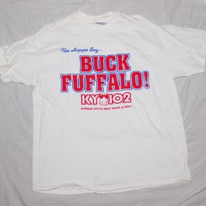 Vintage 1980s Buck Fuffalo KY102 Kansas City Rock Radio Station Tee L ...