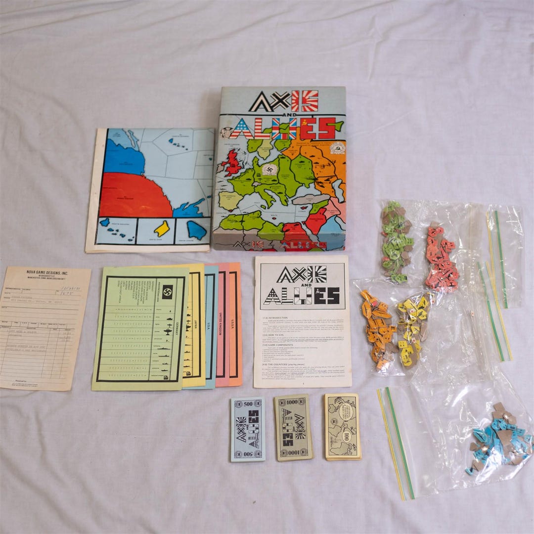 Axis & Allies nova Game Designs, 1981, War Game - Etsy