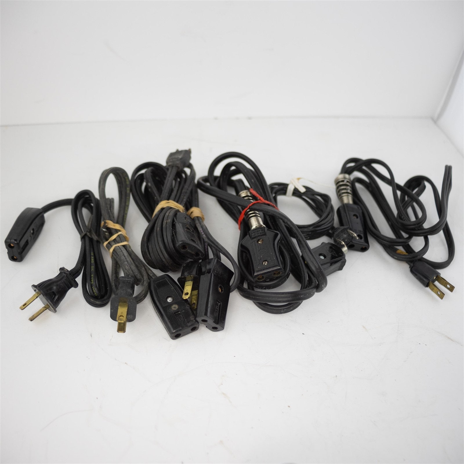 Lot of 7 Vintage Toaster / Waffle Iron Power Cords 1/2 Spaced 2-prong ...