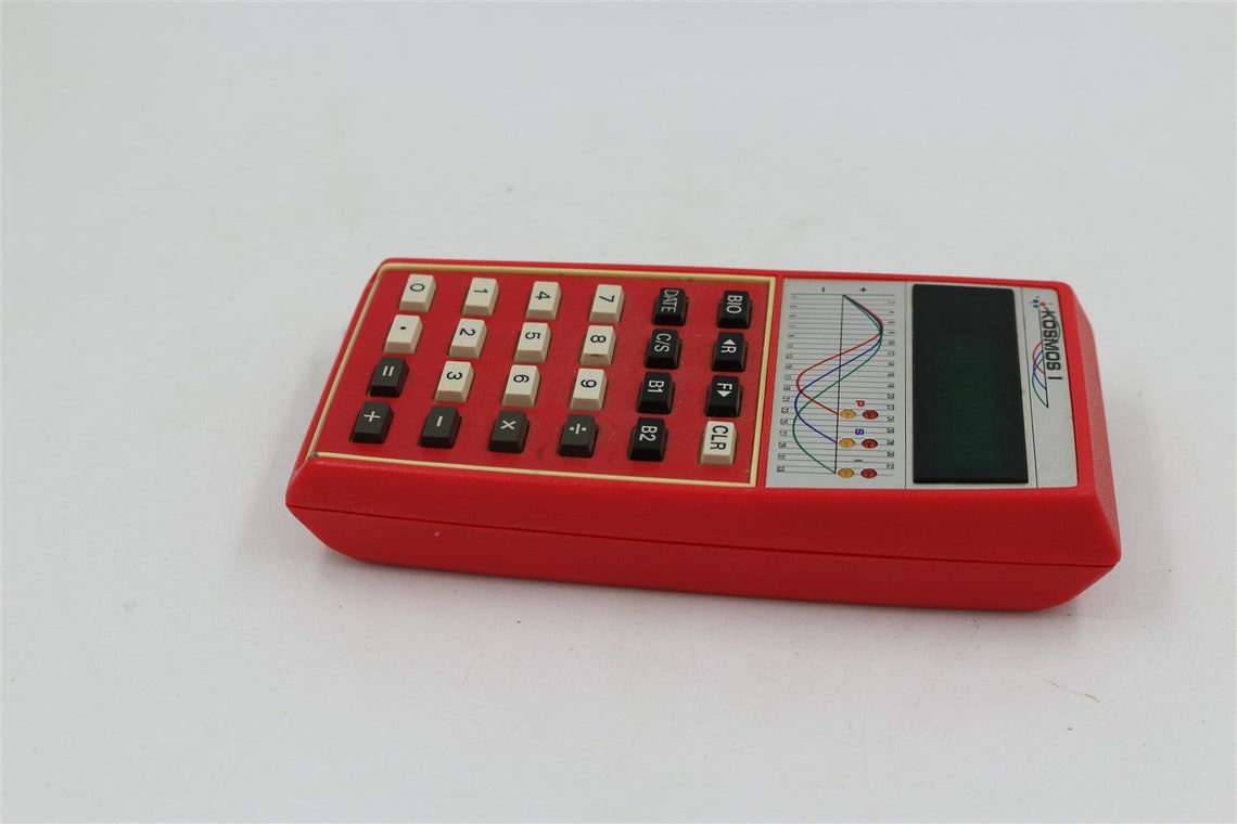 Kosmos 1 Vintage 1970s Bright Red Handheld Bio Calculator - Etsy