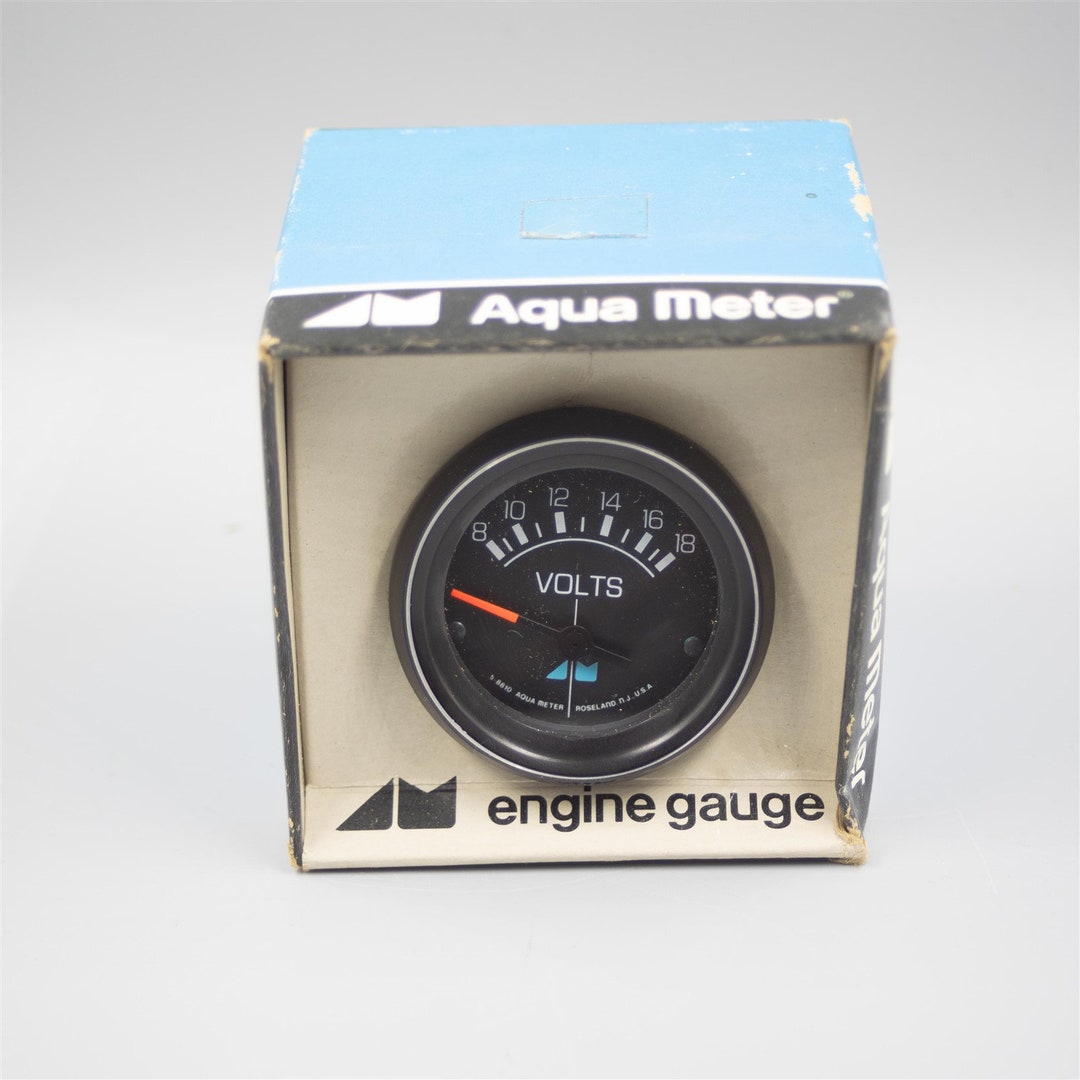 Aqua Meter Boat Battery Condition Engine Gauge Vintage 2" - Etsy