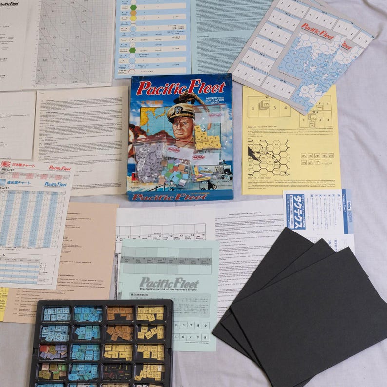 Pacific Fleet (hobby Japan, 1983, Simulation War Board Game) - Etsy