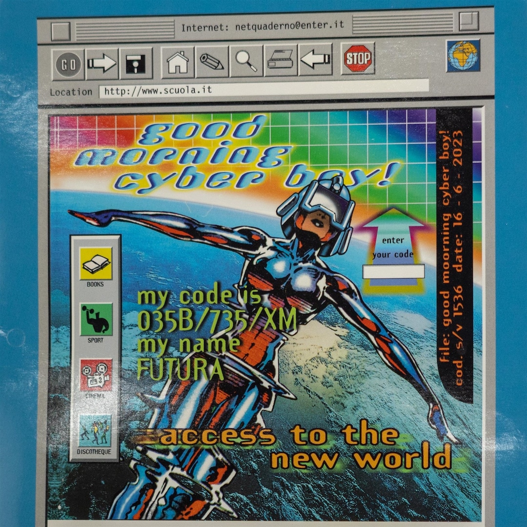 Vintage 2000 Futuristic Virtual Reality 2023 Internet School Folder ...