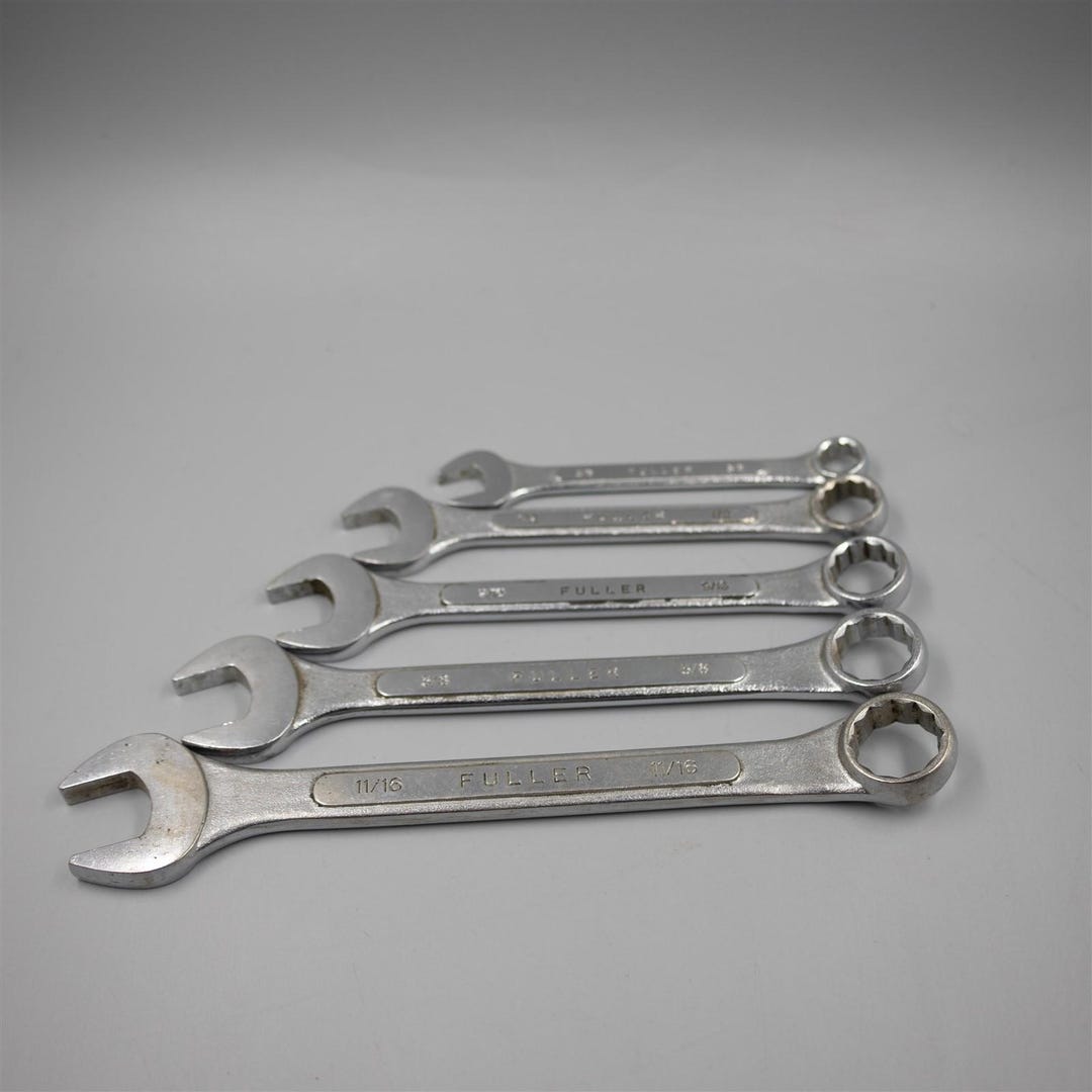 KTC Fuller Combination SAE Wrench Set 11/16, 5/8, 9/16, 1/2, 3/8 -japan ...
