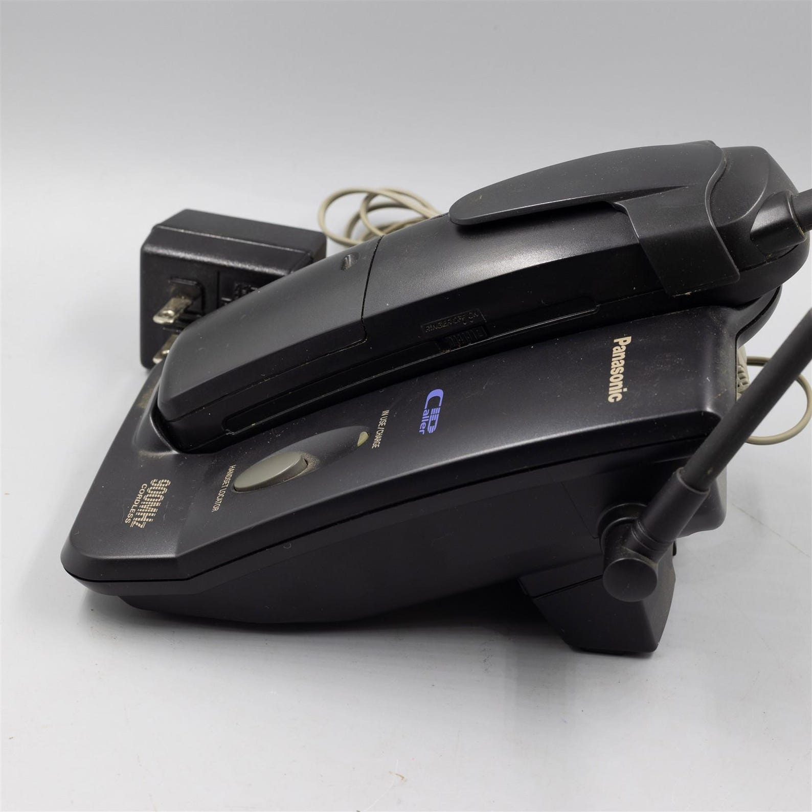 Vintage Early 2000s Panasonic Cordless Phone 900 Mhz Black W Belt Clip ...