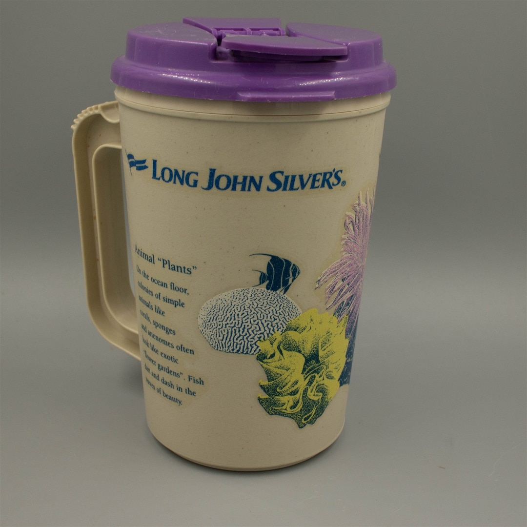 Vintage Long John Silver's Fast Food Refillable Plastic Mug "animal ...