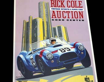 Detroit Car Poster - Etsy