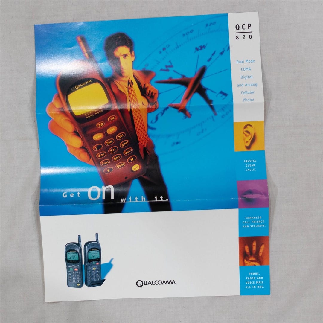 Qualcomm QCP820 Candy Bar Cell Phone Brochure Vintage 1997 - Etsy