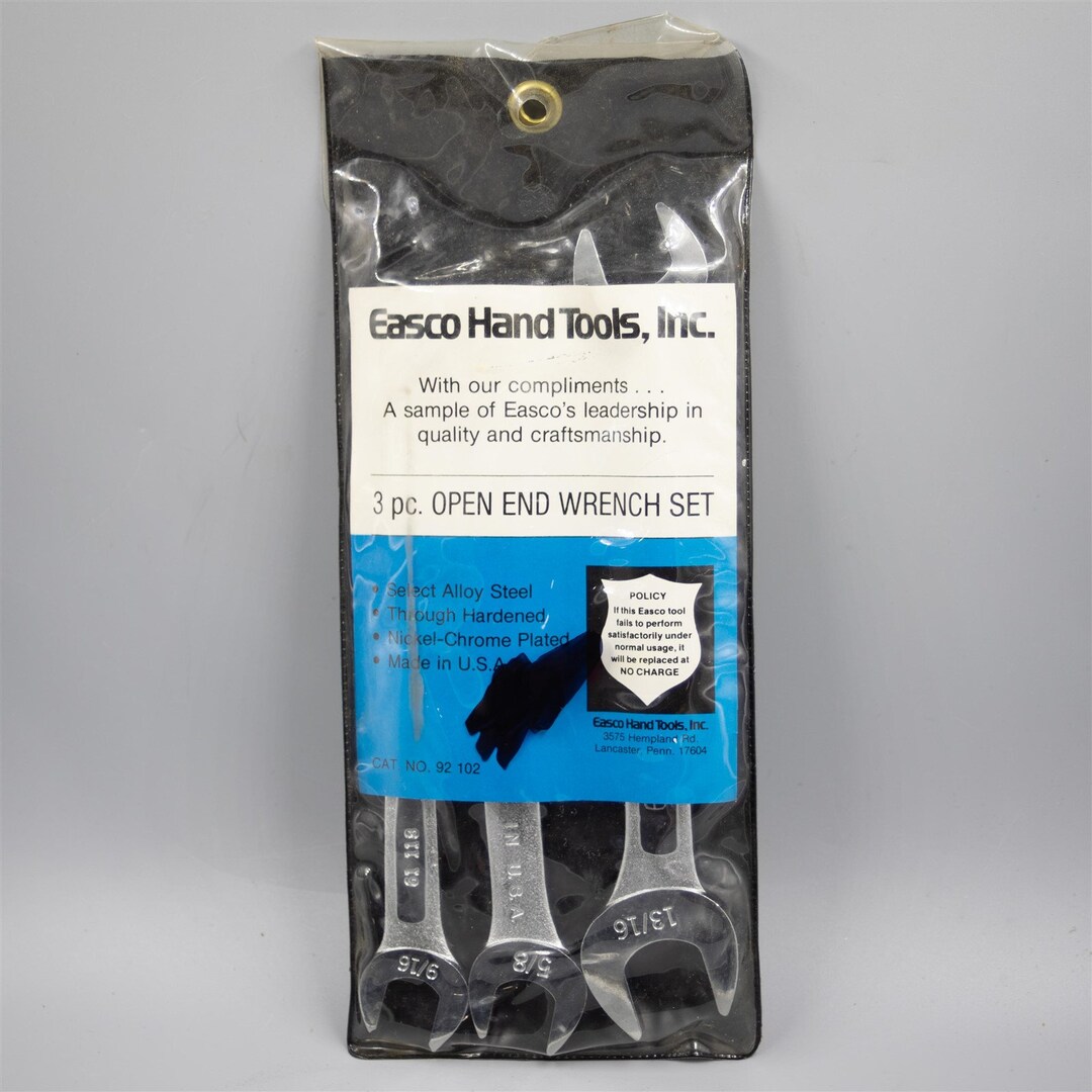 Easco Open End Wrench Set Vintage Made in USA 1/2, 9/16, 11/16, 13/16 ...