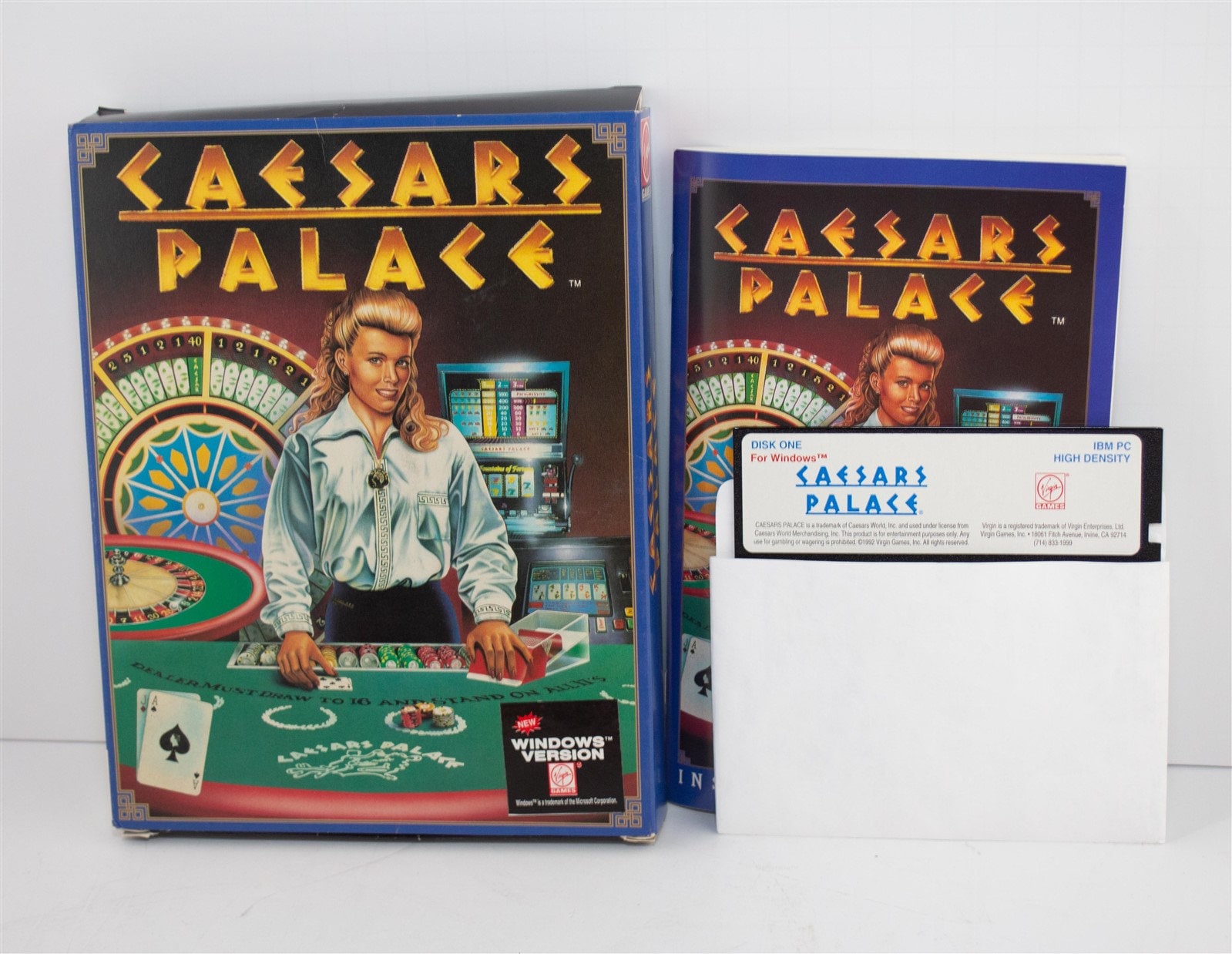 Caesars Palace windows, 1992 Vintage PC Big Box Game vegas Gambling - Etsy