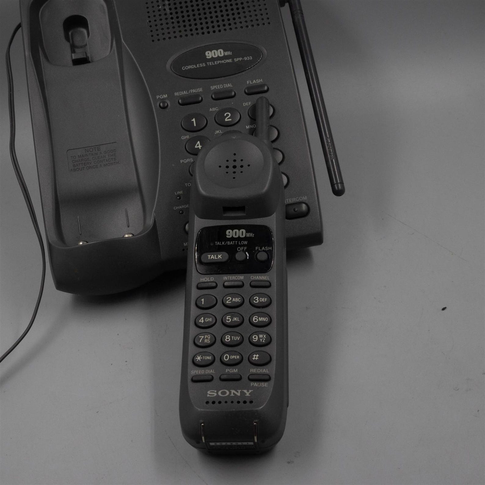 Vintage 90s Sony 900mhz Cordless Phone Black Stubby Plastic Antenna ...