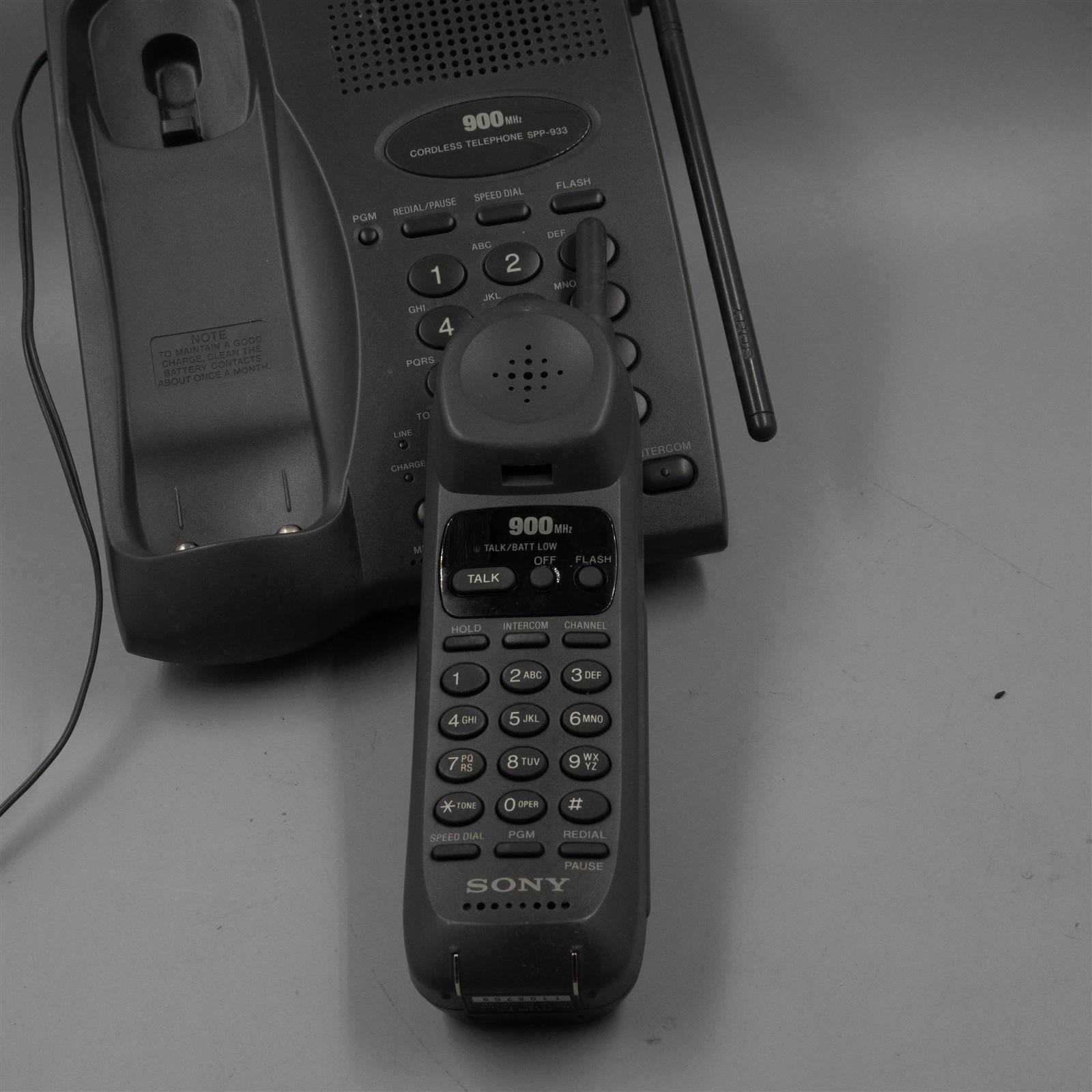 Vintage 90s Sony 900mhz Cordless Phone Black Stubby Plastic Antenna ...