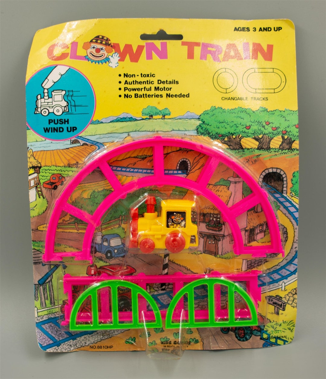 Vintage Kids Goods Push Wind up Clown Train - Etsy