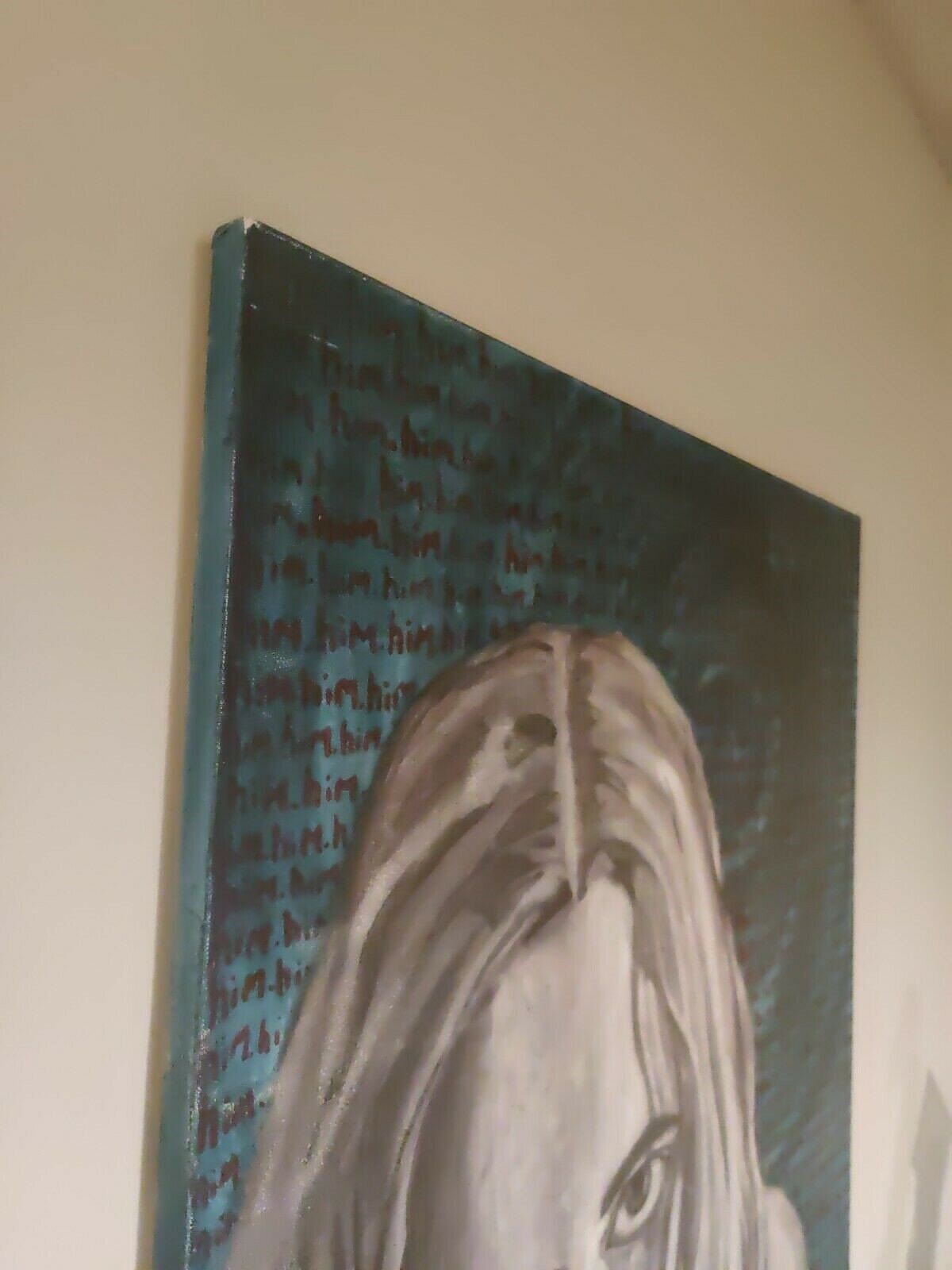 Painting of Demonically Possessed Girl -31.5 X 25.5" -spooky Original ...