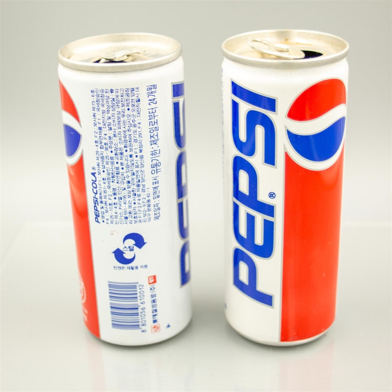 2 Korean Pepsi Cans Vintage 1995 - Etsy Israel