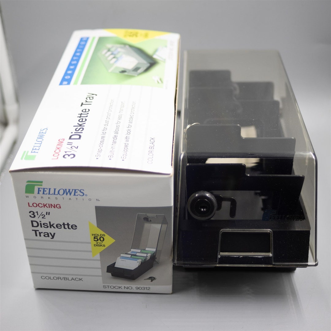 Fellowes 3.5 Floppy Disk Lockable Tray Case Holder - Etsy