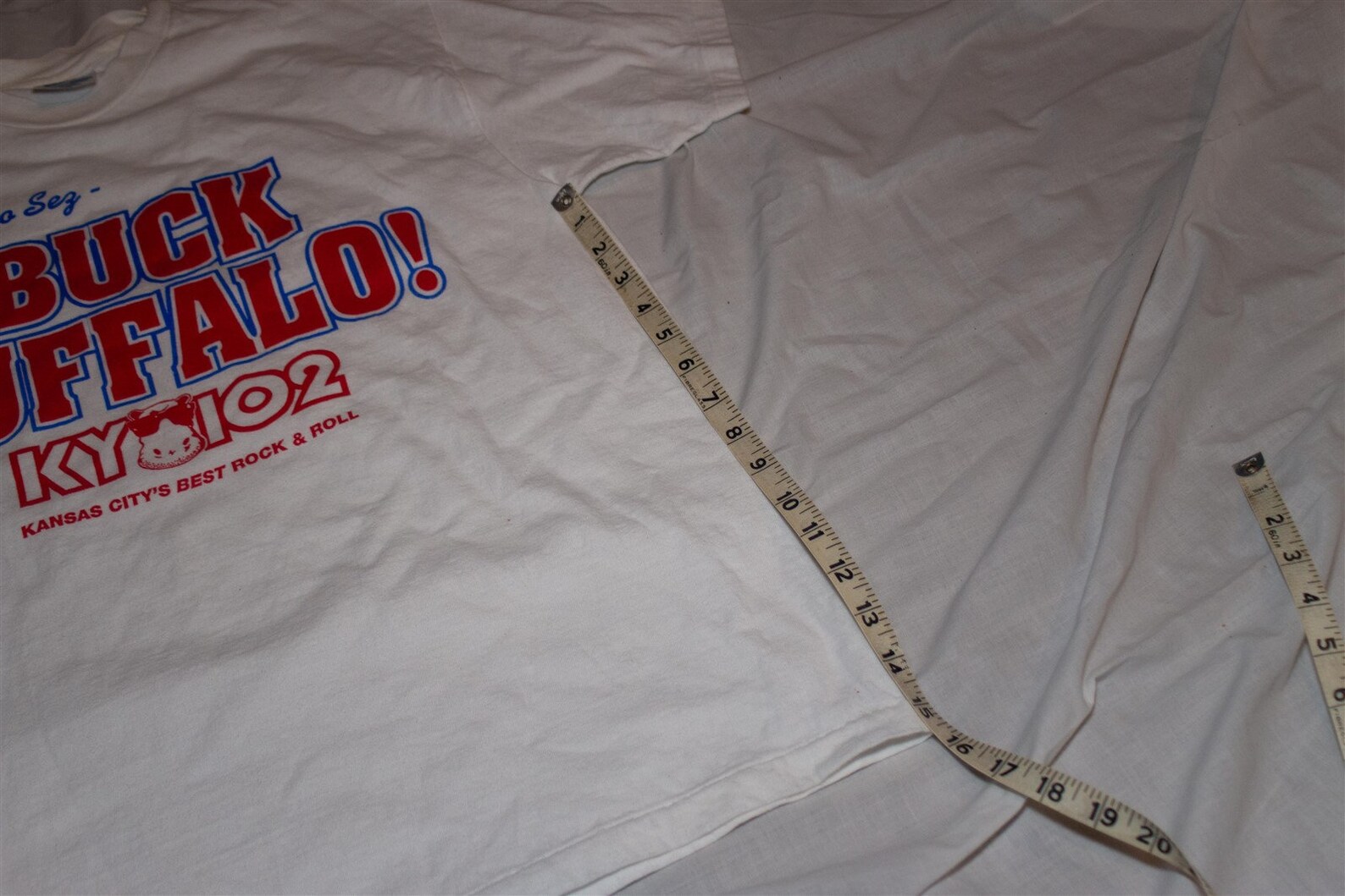 Vintage 1980s Buck Fuffalo KY102 Kansas City Rock Radio Station Tee L ...