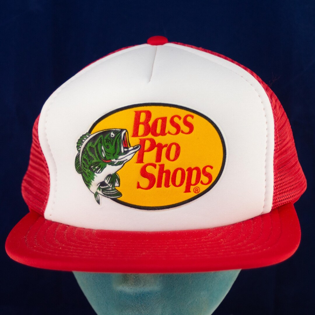 Vintage Bass Pro Shops Red Mesh Snapback Trucker Hat - Etsy