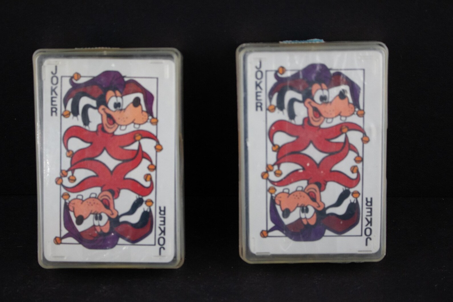 Pair of King Mickey / Goofy Joker Vintage Disneyland Playing Card Decks ...