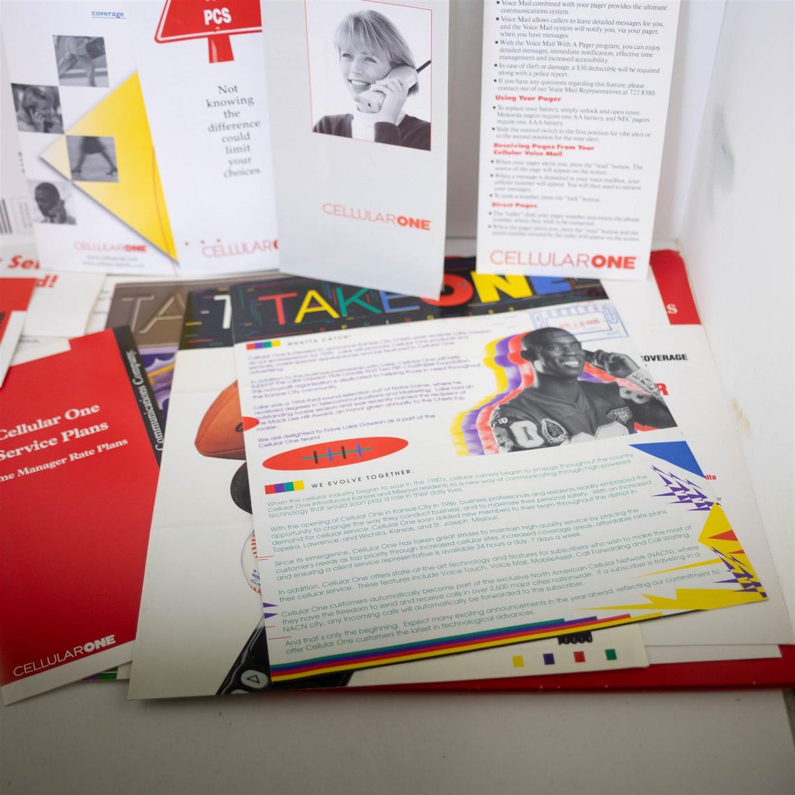 Vintage 1990s Cellular One Cell Phone Brochures / Plan Information Lot ...