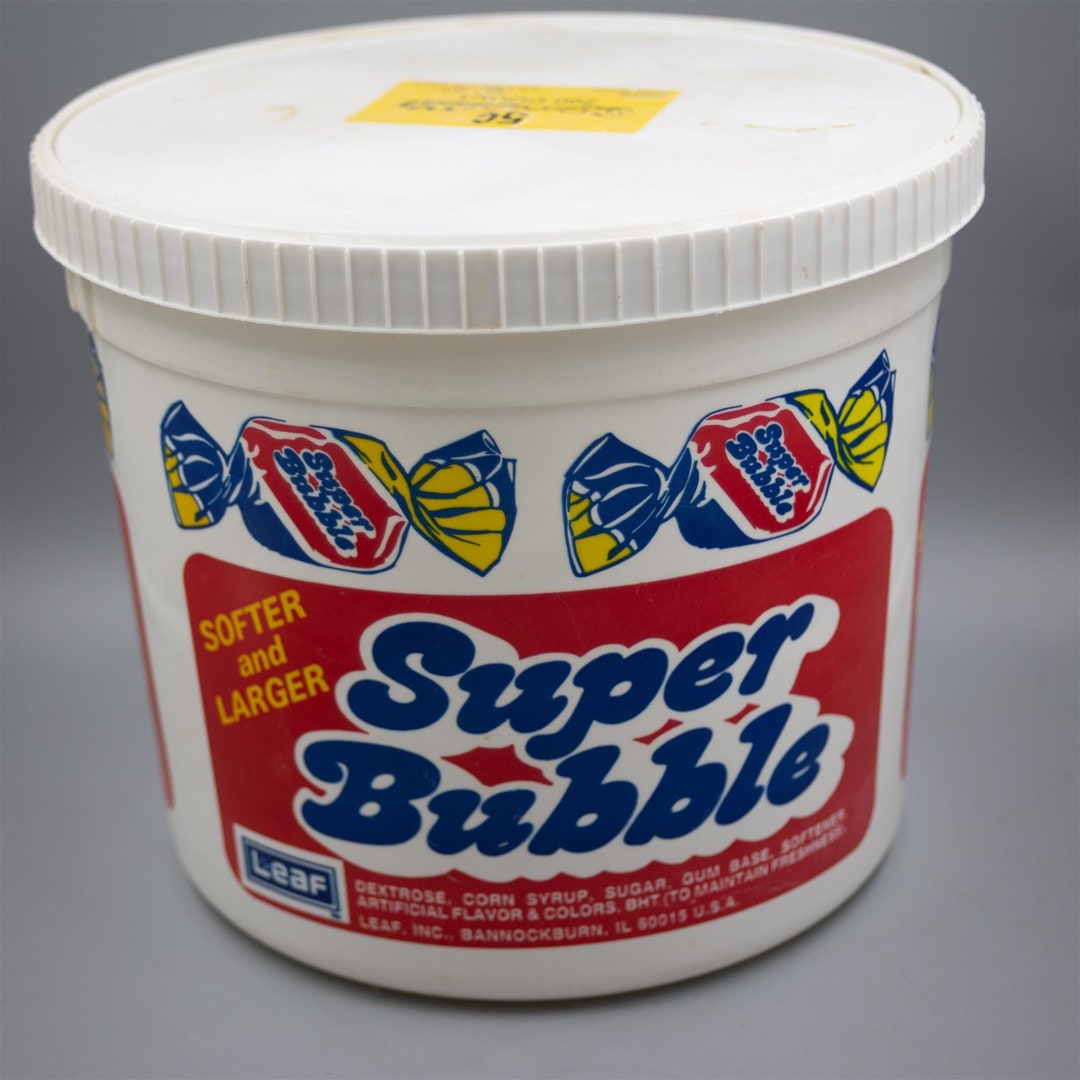 Super Bubble Chewing Gum Vintage 1980s Plastic Bucket - Etsy