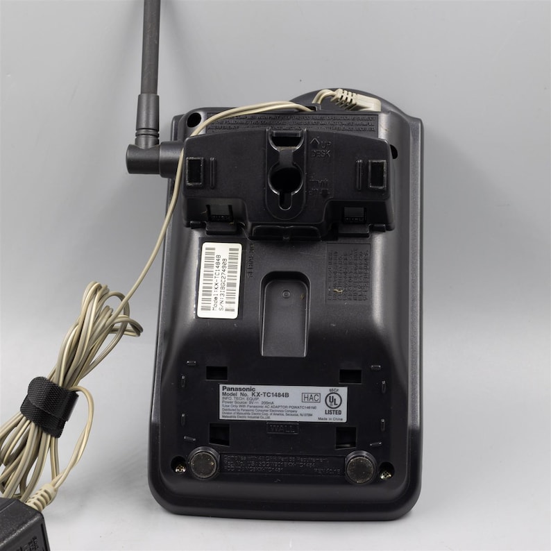 Vintage Early 2000s Panasonic Cordless Phone 900 Mhz Black W Belt Clip ...