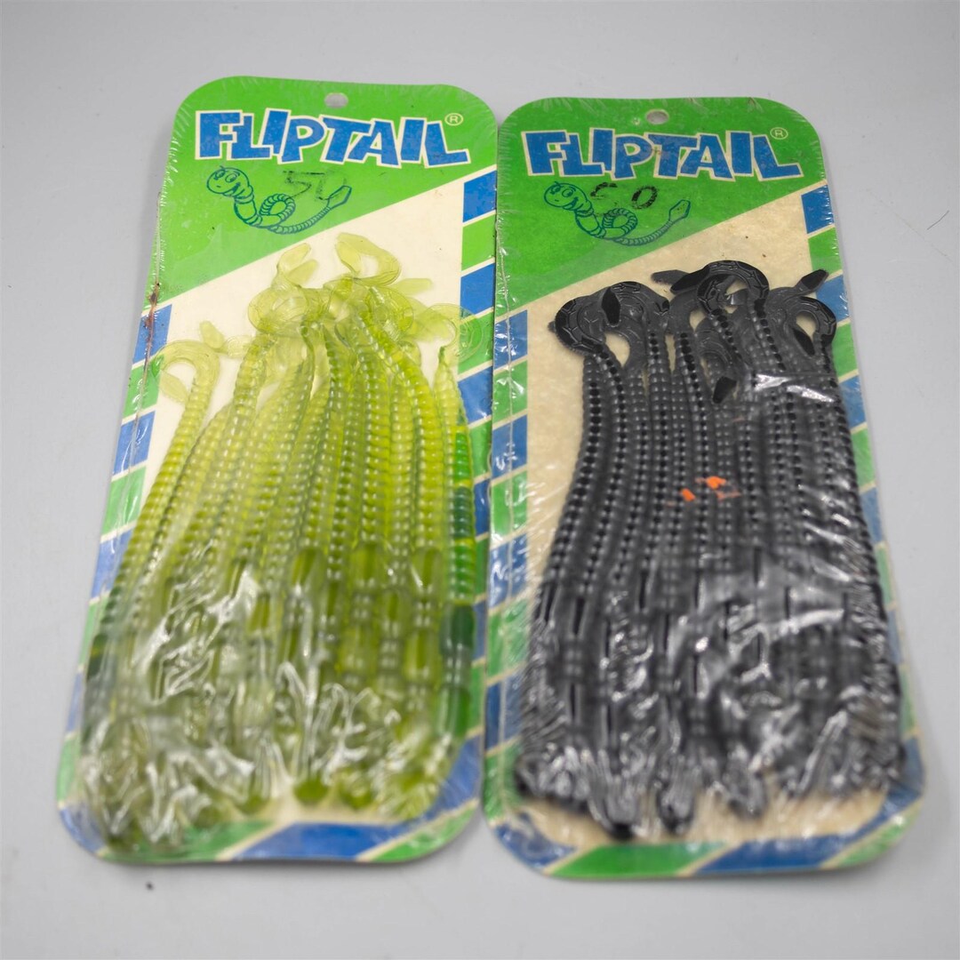 Fliptail Lures Vintage 1980s Soft Plastic Worms (sherman, Texas) - Etsy
