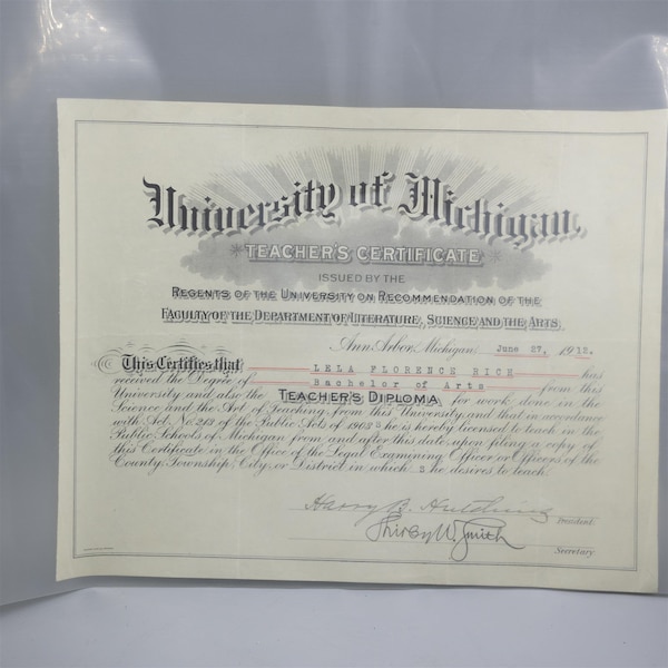 University of Michigan Certificate - Etsy