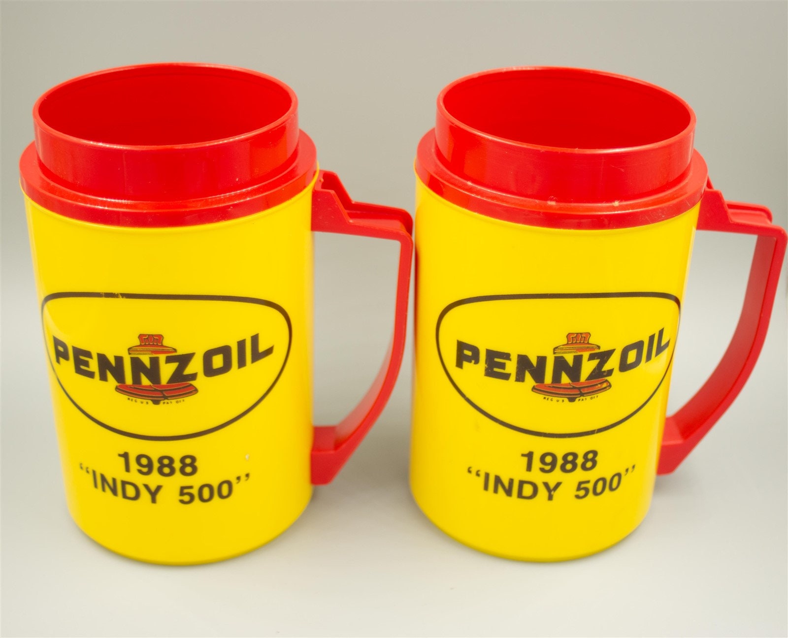 2 Vintage 1988 Pennzoil Indy 500 Plastic Gas Station Mugs 22oz - Etsy