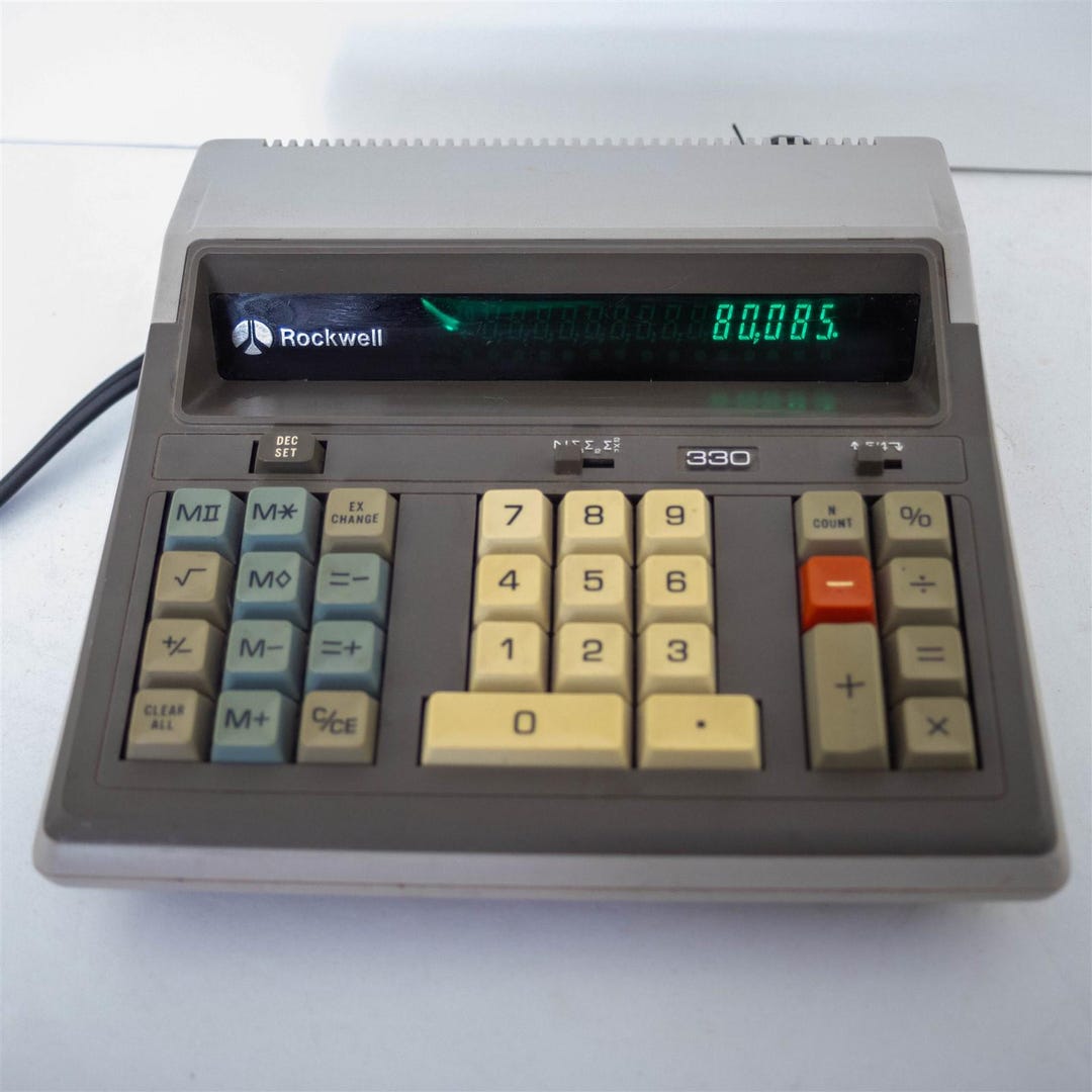 Rockwell 330 Vintage 1970s Desktop Calculator VFD Japan - Etsy