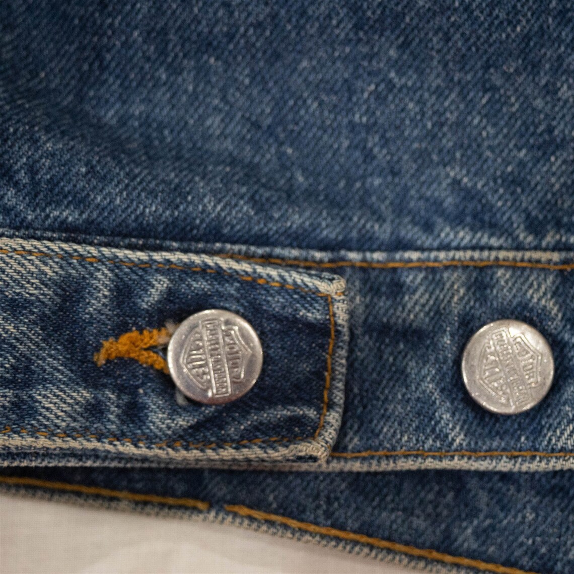 Harley Davidson Owners Group Denim Vest Vintage Men's Large Made in USA ...