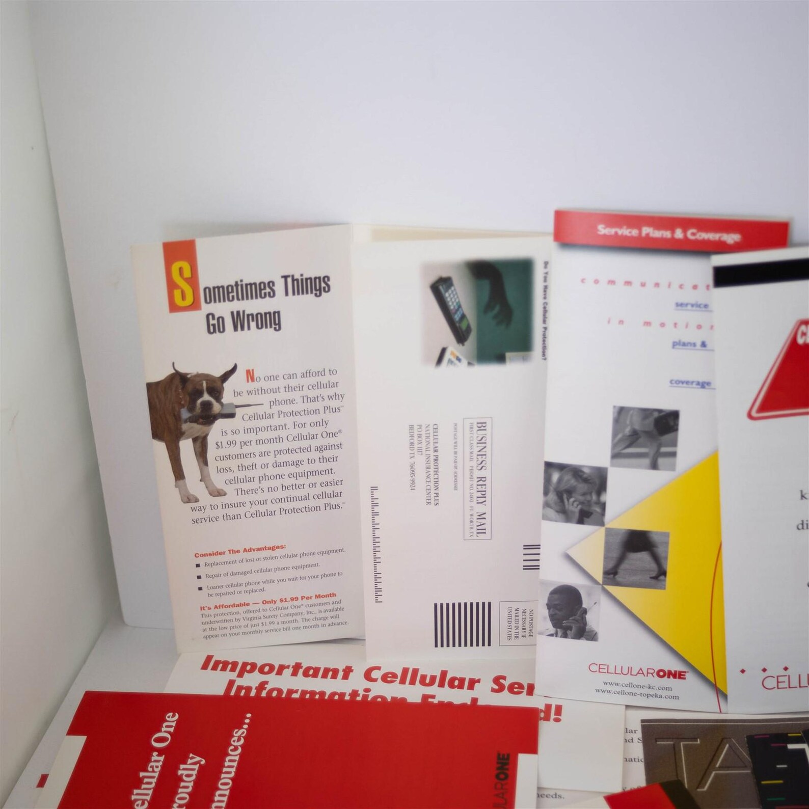 Vintage 1990s Cellular One Cell Phone Brochures / Plan Information Lot ...