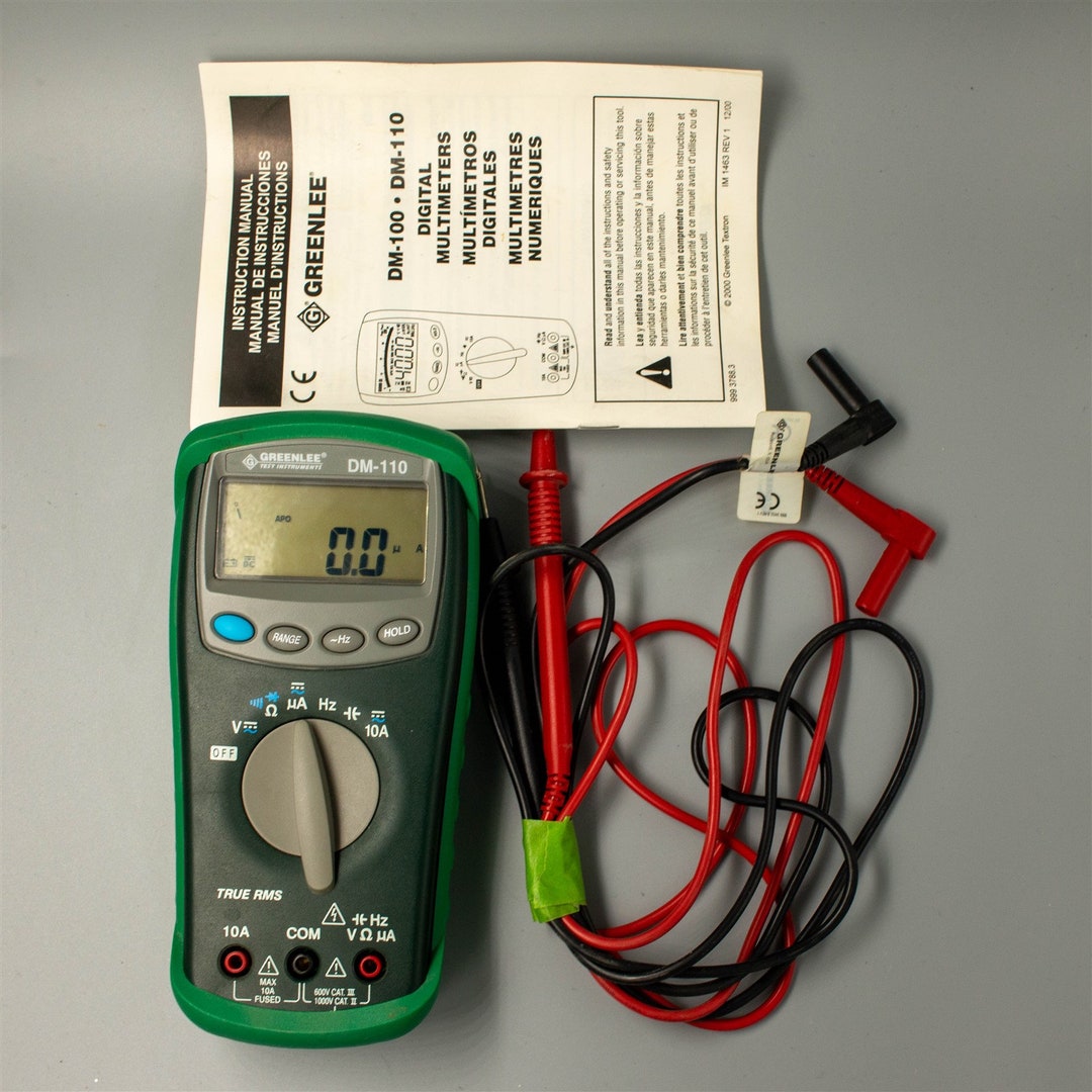 Greenlee DM-100 Digital Multimeter W Leads - Etsy