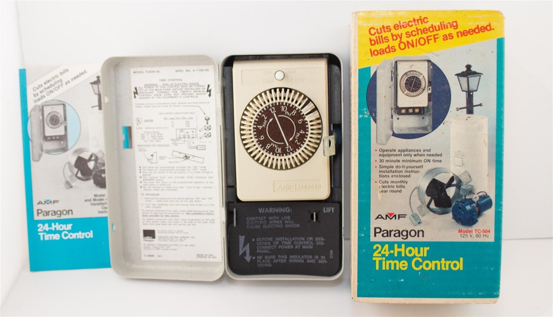 Vintage AMF Paragon 24-hour Electric Timer TC-504 - Etsy