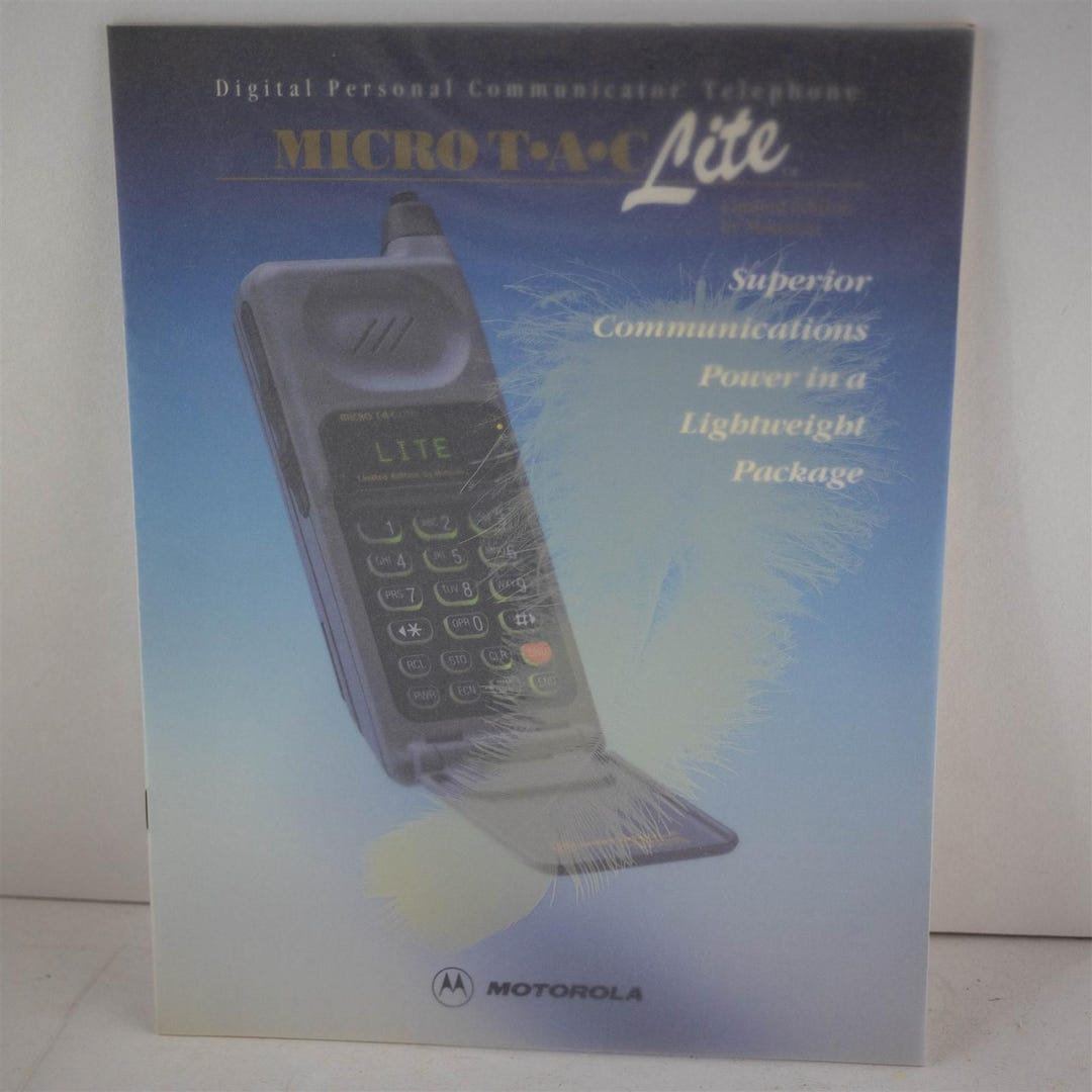 Motorola Microtac Lite Cell Phone Sales Brochure 1993 Vintage - Etsy