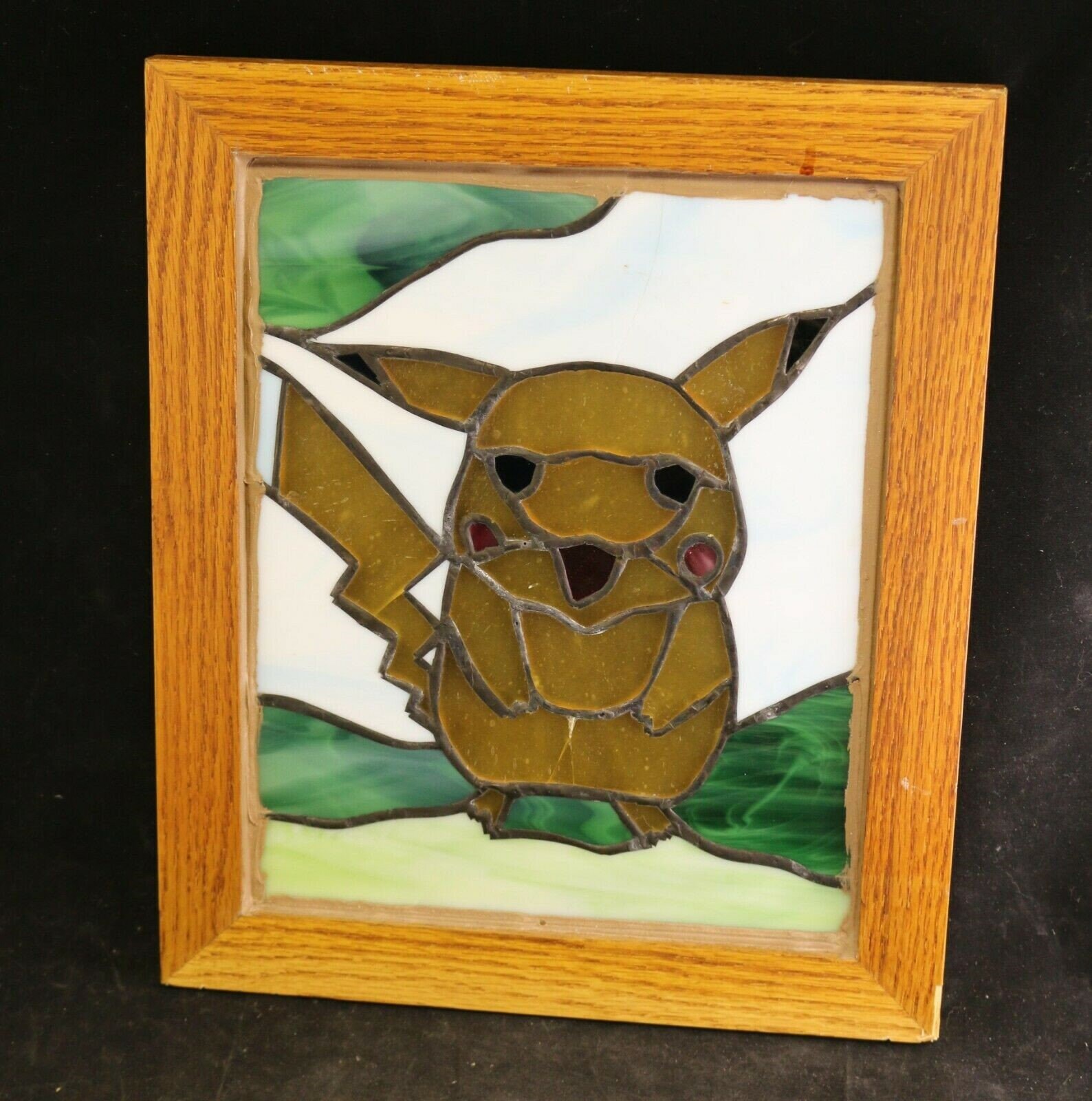 Pokemon Pikachu Framed Stained Glass Small Artwork Hand Made - Etsy