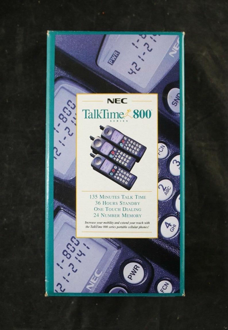 Vintage 1990S Nec Mp5a1f3-1a Candybar Brick Cell Phone talktime 800 W ...