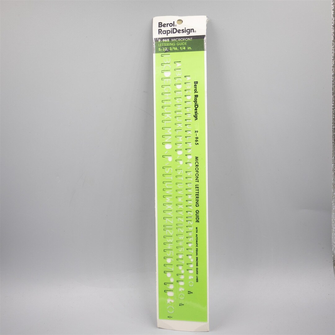 Berol Rapidesign Microfont Lettering Guide R-965 -made in USA - Etsy