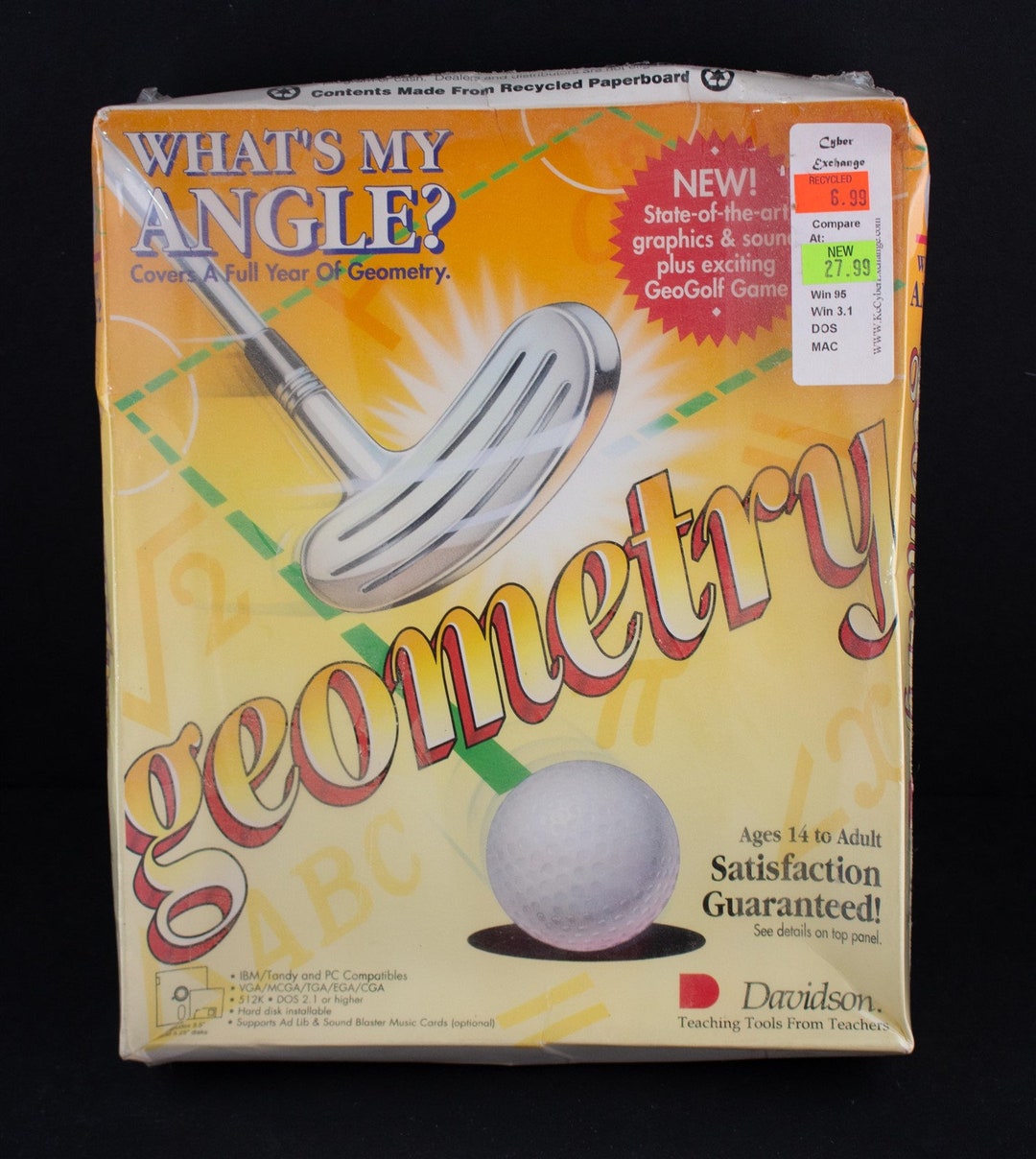 What's My Angle? Geometry Educational Software W Geogolf Game 1991 PC ...