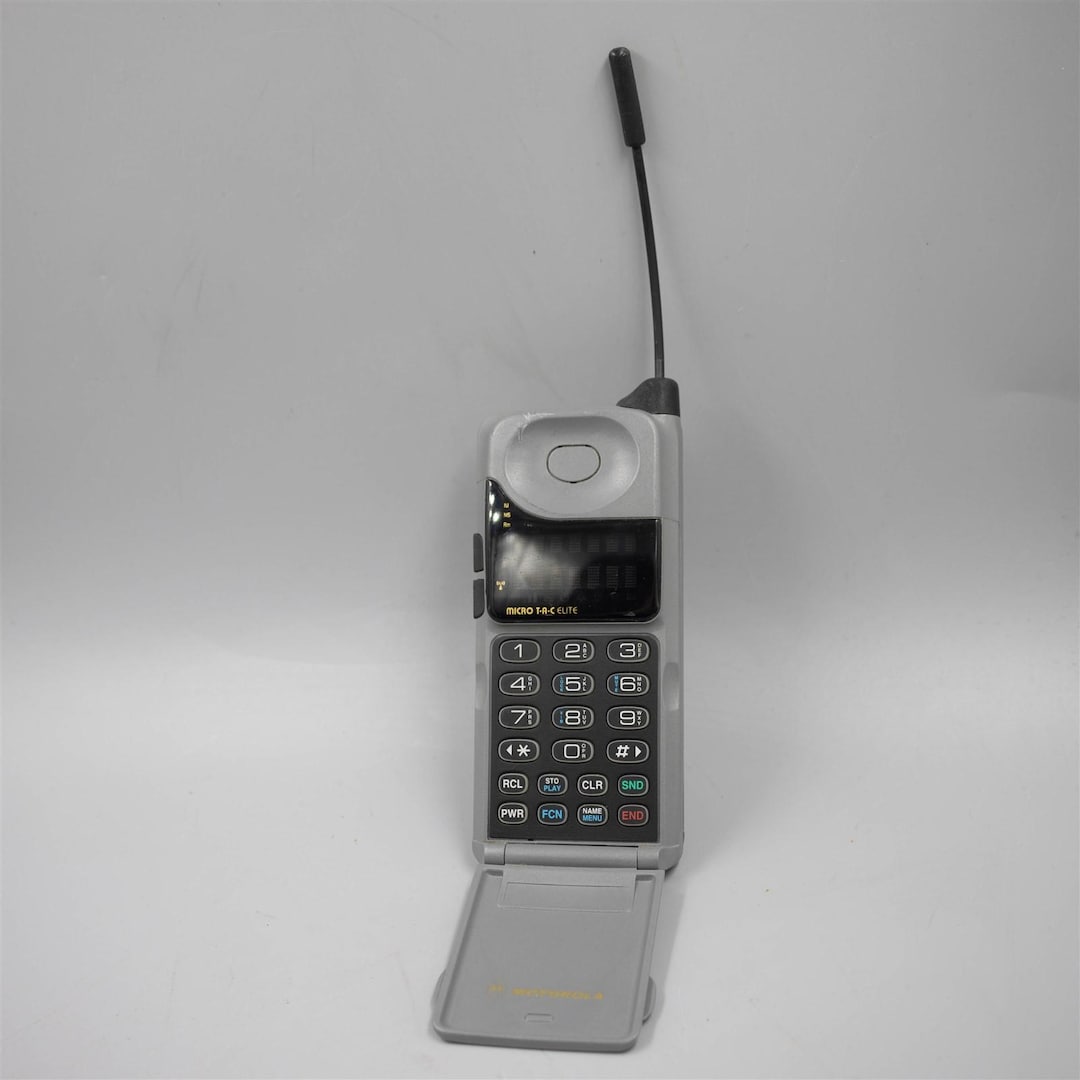 Motorola Micro Tac Elite Flip Brick Cell Phone Pull Out Antenna Vintage ...
