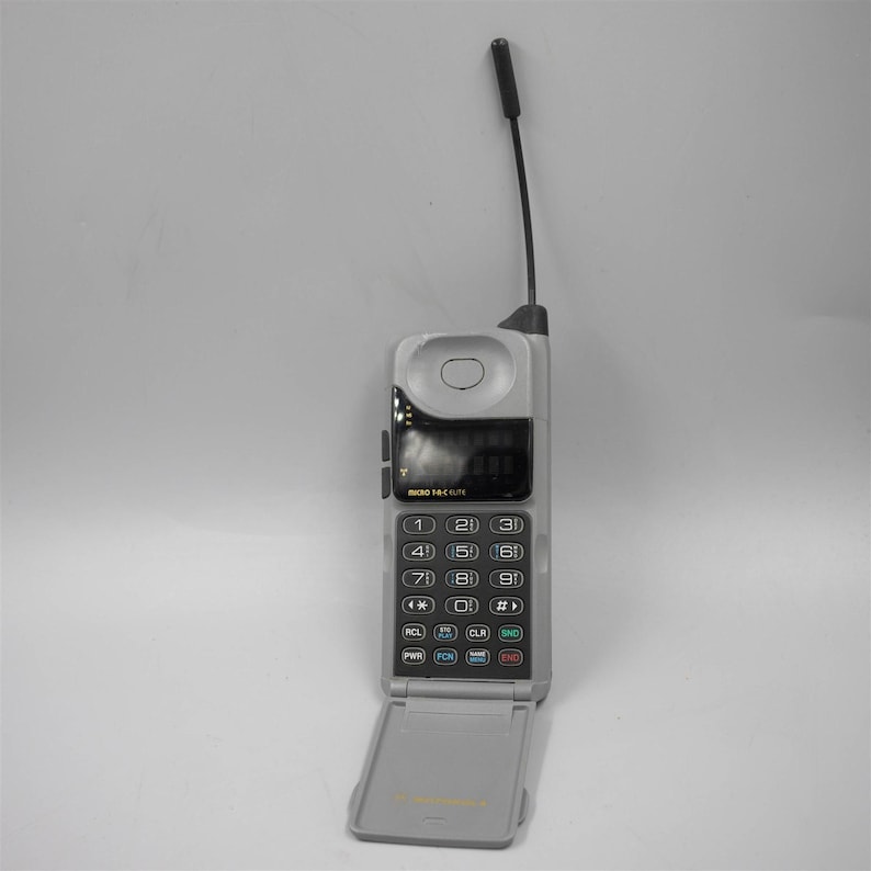 Motorola Micro Tac Elite Flip Brick Cell Phone Pull Out Antenna Vintage ...