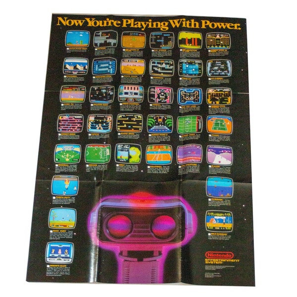 Nintendo Rob Poster - Etsy