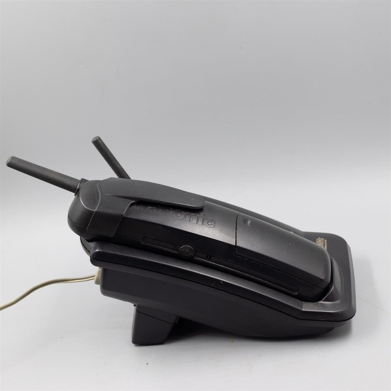 Vintage Early 2000s Panasonic Cordless Phone 900 Mhz Black W Belt Clip ...